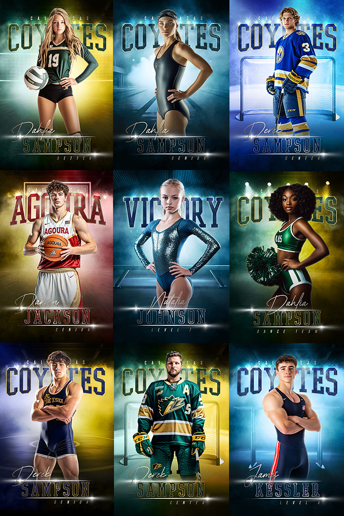 Elite Edge Winter Sports Photoshop Template Bundle – Ariana Falerni Designs